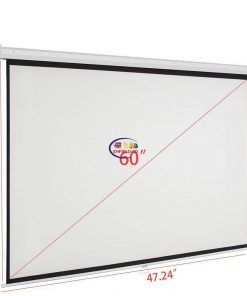 Manual Pull Down Projector Screen 70x70 inch HD Widescreen