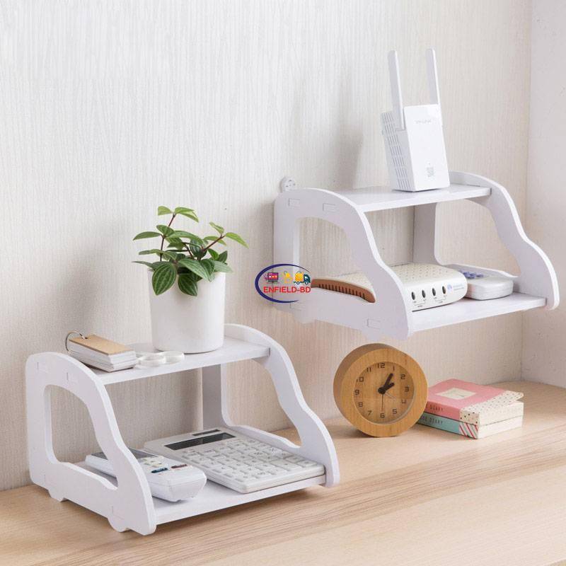 Wall Mount Wifi Router Storage Rack TV Cabinet Set-Top Box