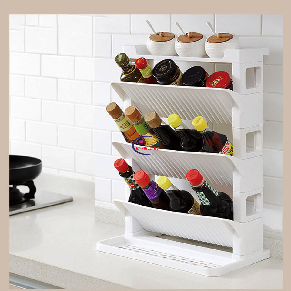 Kitchen 3 Tier Storage Rack 3-Layer Plastic Storage Rack