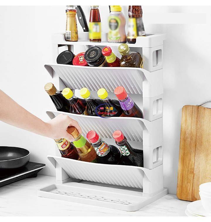 Kitchen 3 Tier Storage Rack 3-Layer Plastic Storage Rack