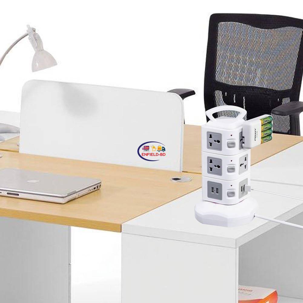 Tower Multiplug Power Strip Vertical Multi Socket