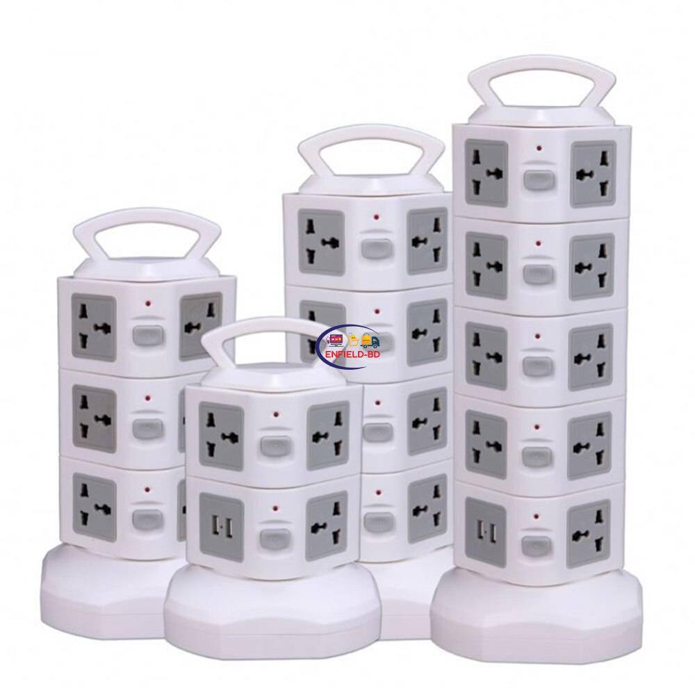 Tower Multiplug Power Strip Vertical Multi Socket