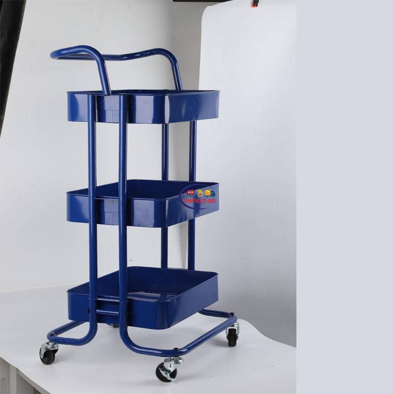 3 Tier Trolley Kitchen Rack With Wheel Storage Organizer