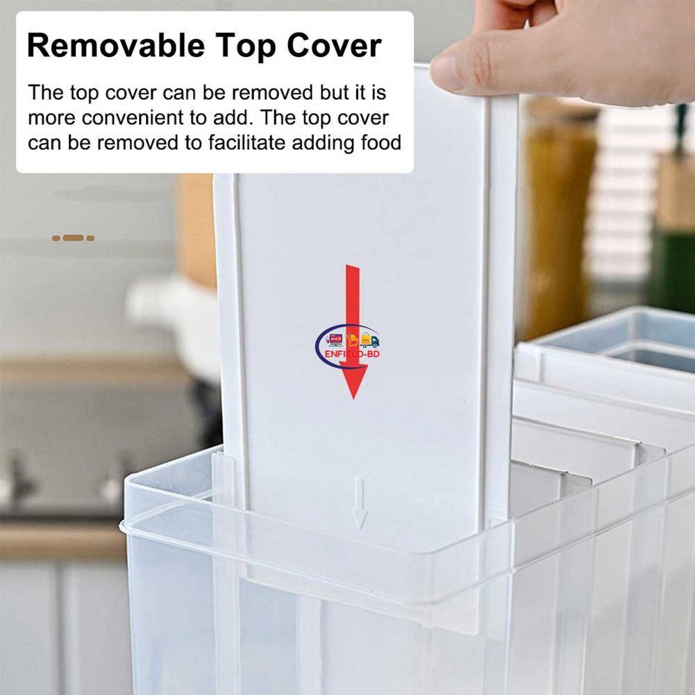 Dry Food Dispenser 6-Grid Grain Rice Bucket