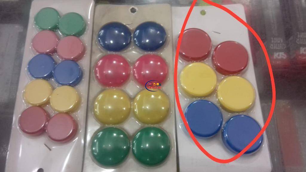 Whiteboard Magnet Button 100mm Magnetic Coin 3 Color