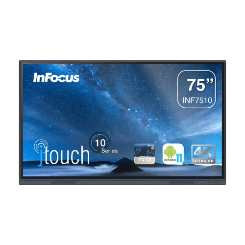 InFocus Flat Panel INF7510 75" | Black 4K Interactive Touch
