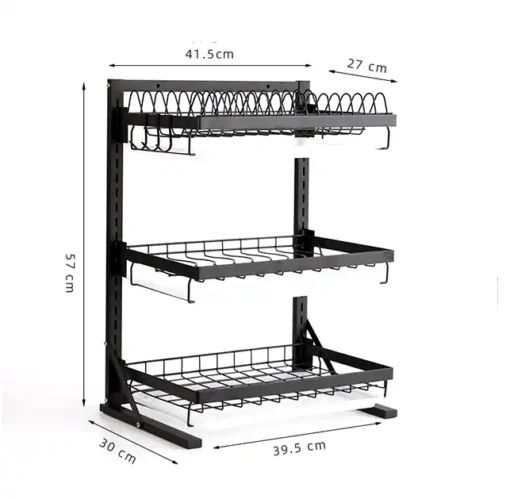 Premium 3 Tier Kitchen Rack Commercial Stainless Steel Plate