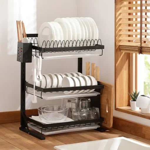 Premium 3 Tier Kitchen Rack Commercial Stainless Steel Plate