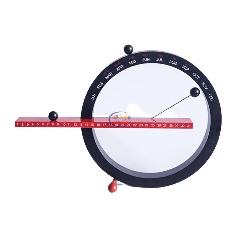 Creative Magnetic Ball Clock Perpetual Wall Calendar | Black