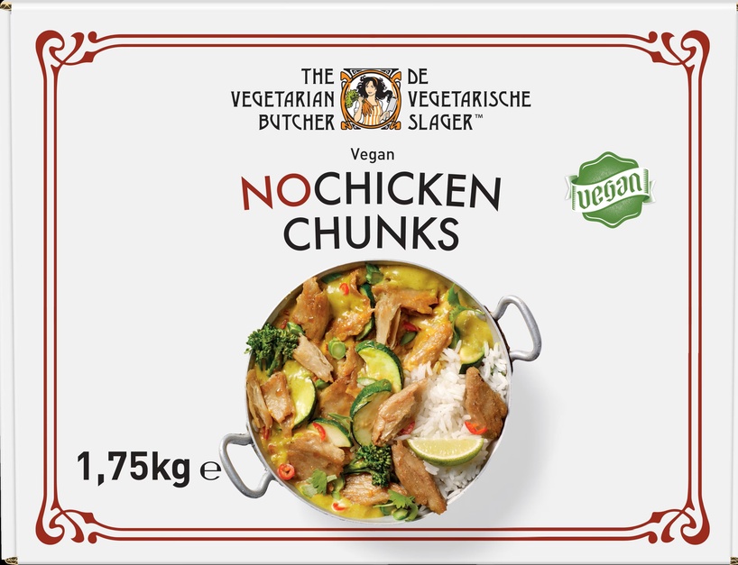 TVB NoChicken Chunks 1x1,75kg BX EB EU · 3.20 kg CO₂e/kg | Verified by ...