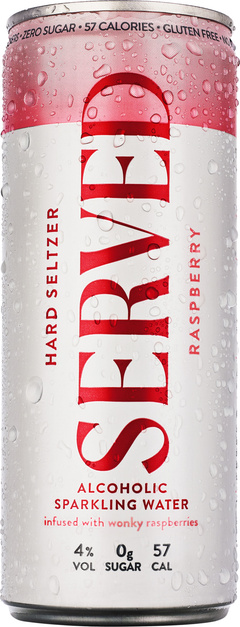 Served Raspberry Hard Seltzer · 0.86 kg CO₂e/kg | Verified by CarbonCloud