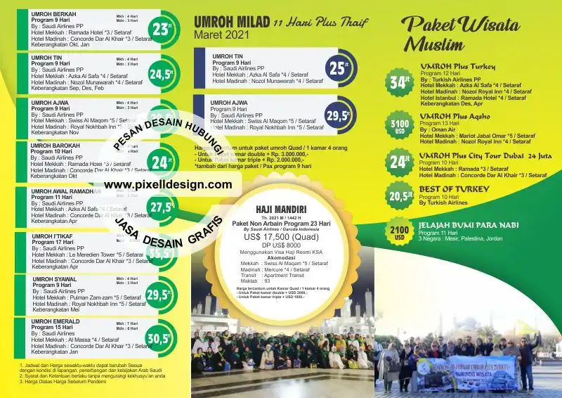 Contoh Brosur Umroh dan Haji Elegance dan Exclusive