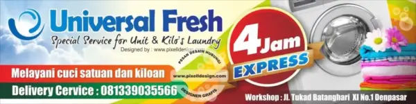 Contoh Banner / Spanduk Iklan Laundry yang Menarik, Cek Disini