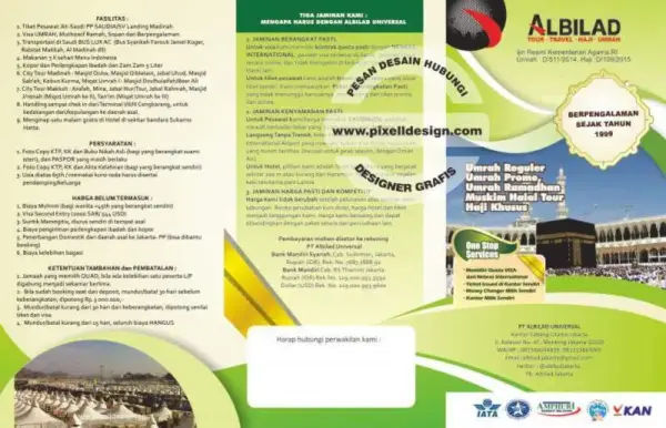 Contoh Brosur Umroh dan Haji Elegance dan Exclusive