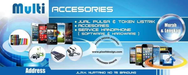 Contoh Banner Spanduk Iklan Counter Handphone Pulsa