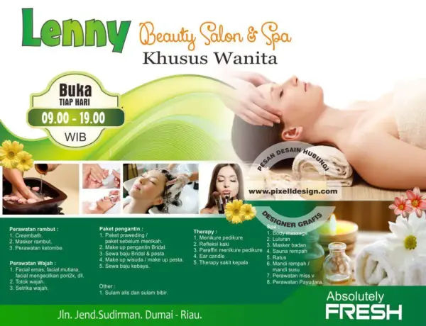 Contoh Iklan Spa, Skincare Kecantikan dan Salon