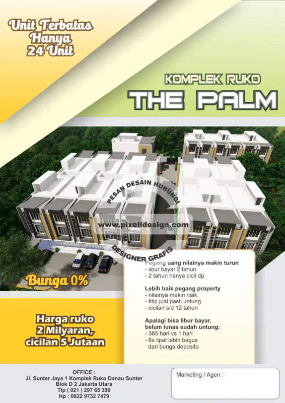 Contoh Brosur / Flyer Iklan Ruko Exclusive dan Menarik