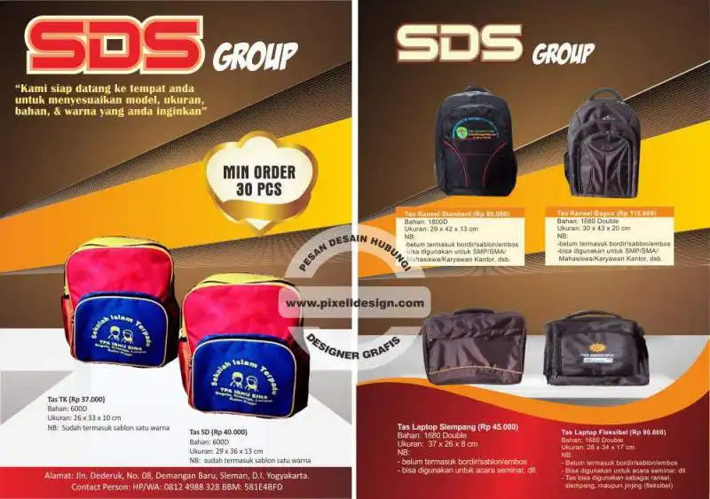 Contoh Brosur Iklan Tas yang Bagus