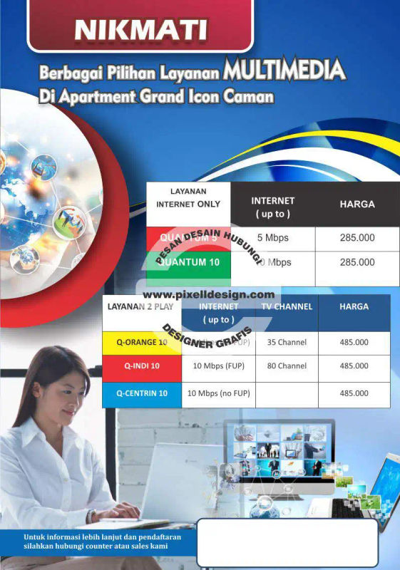 Contoh Brosur Promosi Internet dan Multimedia