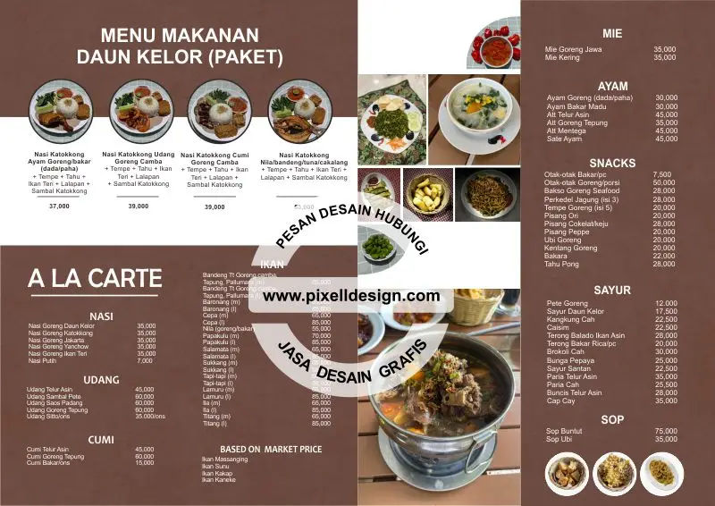 RESTO DAUN KELOR - Desain Daftar Menu
