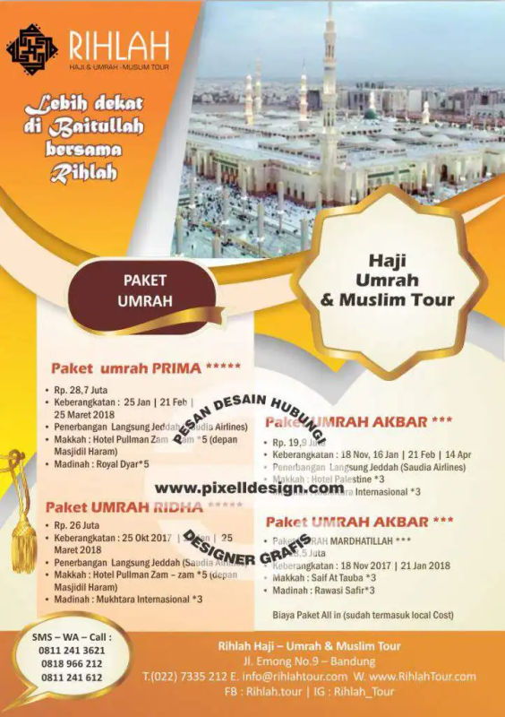 Contoh Brosur Umroh dan Haji Elegance dan Exclusive