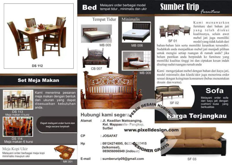 Contoh Brosur Iklan Furniture Interior