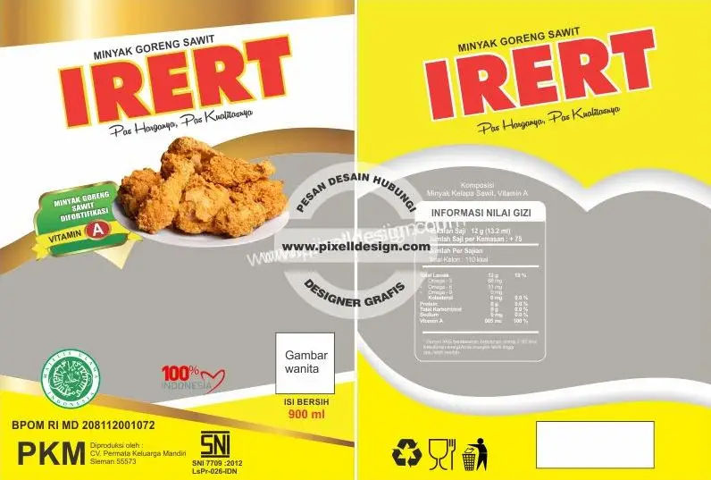 Contoh Kemasan Label Minyak Goreng yang Menarik