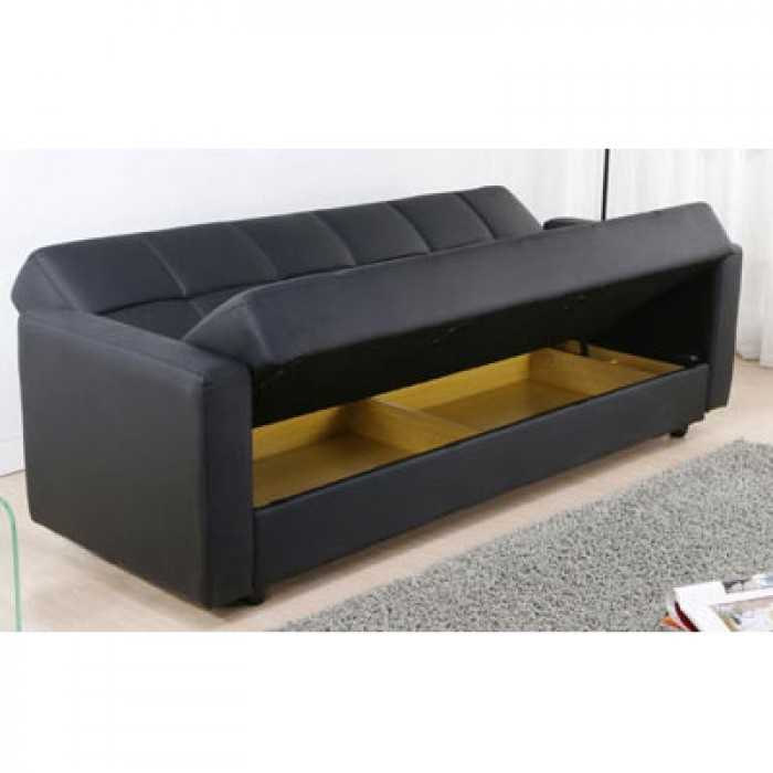 Photos of Leather Sofa Beds With Storage (Showing 2 of 20 Photos)