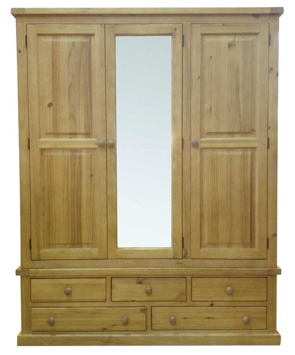 Displaying Photos of 3 Door Pine Wardrobes (View 12 of 15 Photos)