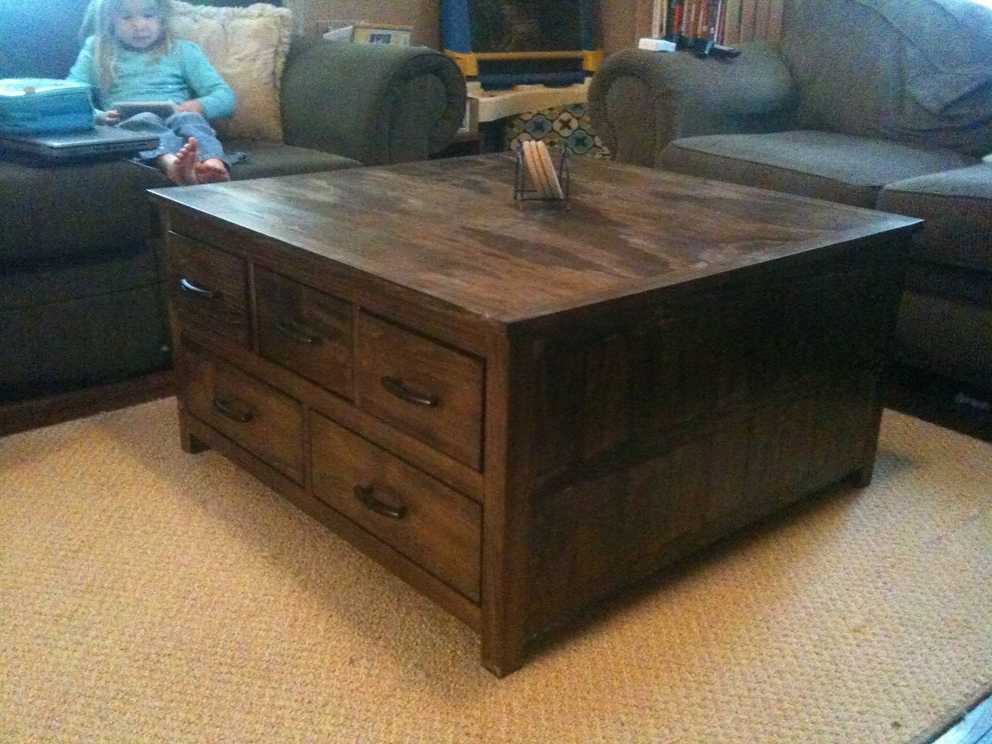 15 Ideas of Square Storage Coffee Table