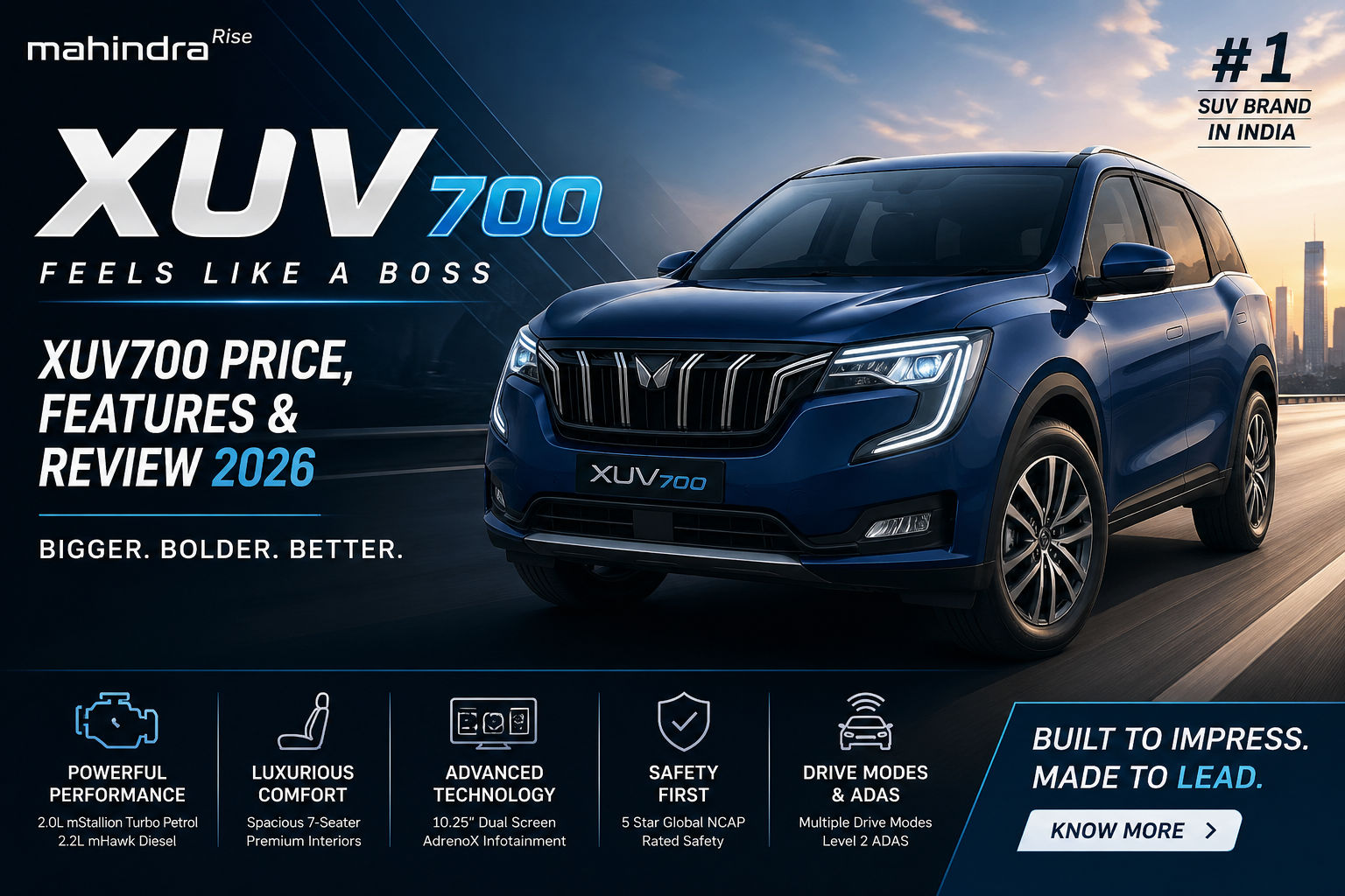 Mahindra XUV 700 Price in India 2026 â€“ Full Variant-Wise Price List ...