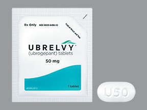 Ubrelvy efectos secundarios y detalles de la droga