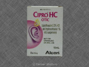 Side effects, images, and drug details for Cipro HC - Inside Rx