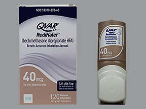 Qvar Redihaler efectos secundarios y detalles de la droga