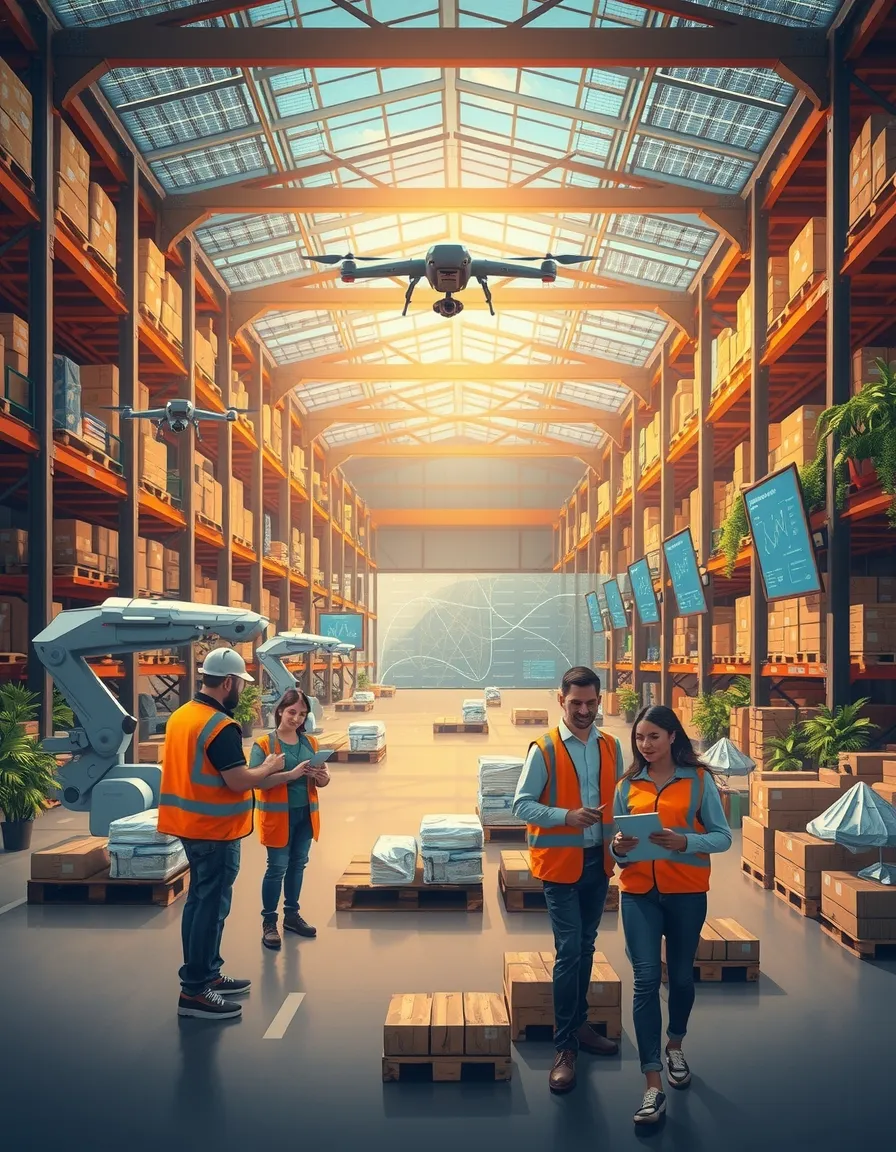 InspirePix | Modern warehouse robotics drones data analytics sustainability