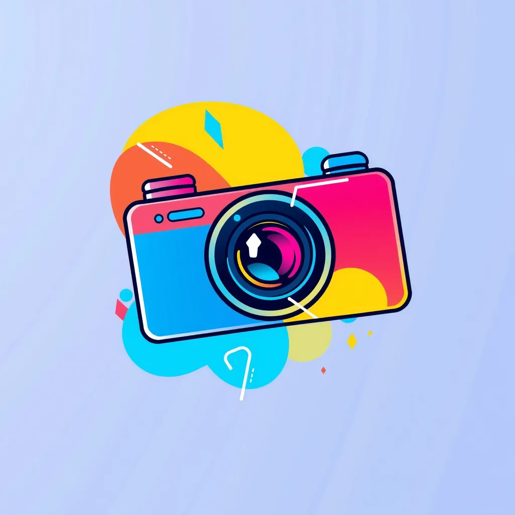 InspirePix | Camera logo modern bursts colors