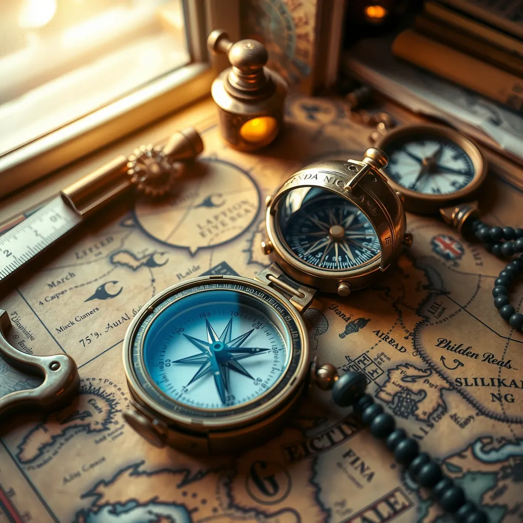 InspirePix | Ancient compass old world maps ornate tools and antique ...