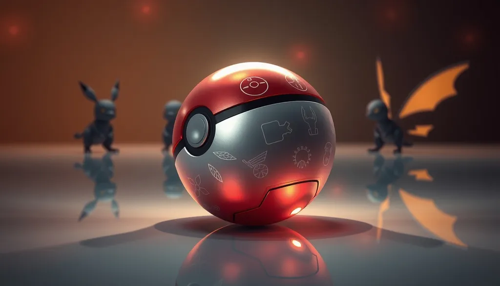 InspirePix | Metallic poke ball futuristic embellished lit reflective ...
