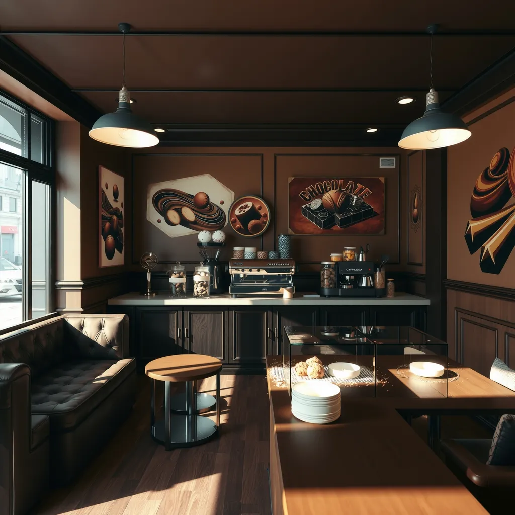 InspirePix | Rich chocolate coffee shop interior