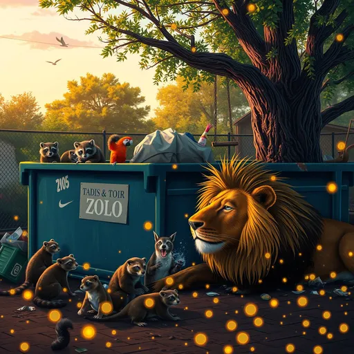 InspirePix | Zoo nights raccoons squir rels parrot otters lion fireflies