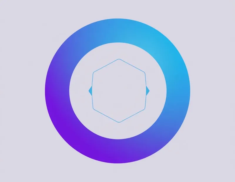 InspirePix | Hexagon circle ombre blues purple intersection