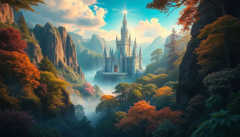 InspirePix | Ancient forest mystique crystal castle