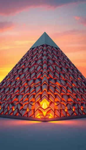 InspirePix | Pyramid of mosaic sunset sky