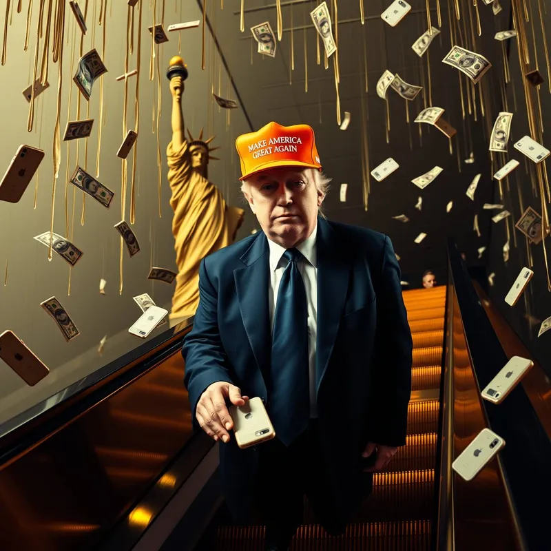 InspirePix | Donald trump escorting statue liberty golden escalator ...