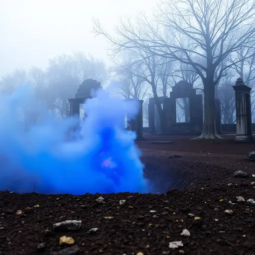 InspirePix | Blue purple vortex barren terrain misty trees ancient ...