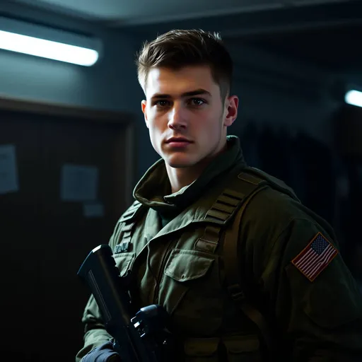 InspirePix | Ruggedly handsome soldier modern combat uniform standing ...