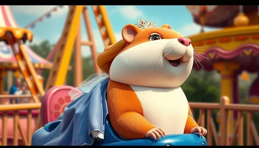 InspirePix | Disney princess giant hamster amusement ride