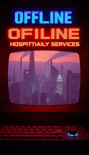 InspirePix | Vintage s vhstape futuristic cityTerminal