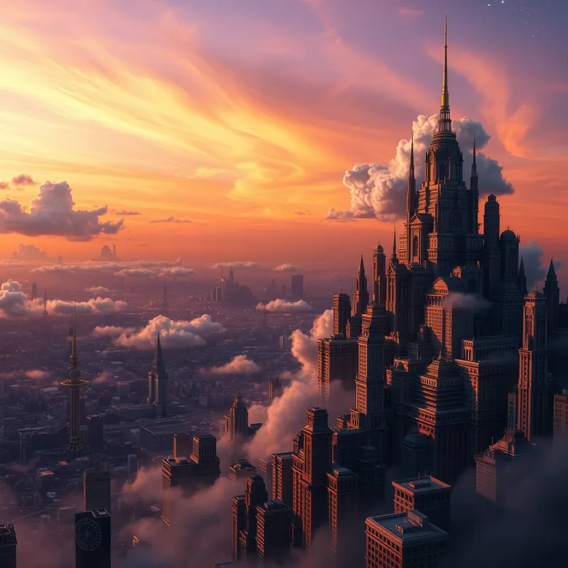 InspirePix | Surreal gravity defying city skyline