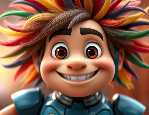 InspirePix | Colorful robot portrait disney wreck it ralph emoticon kids